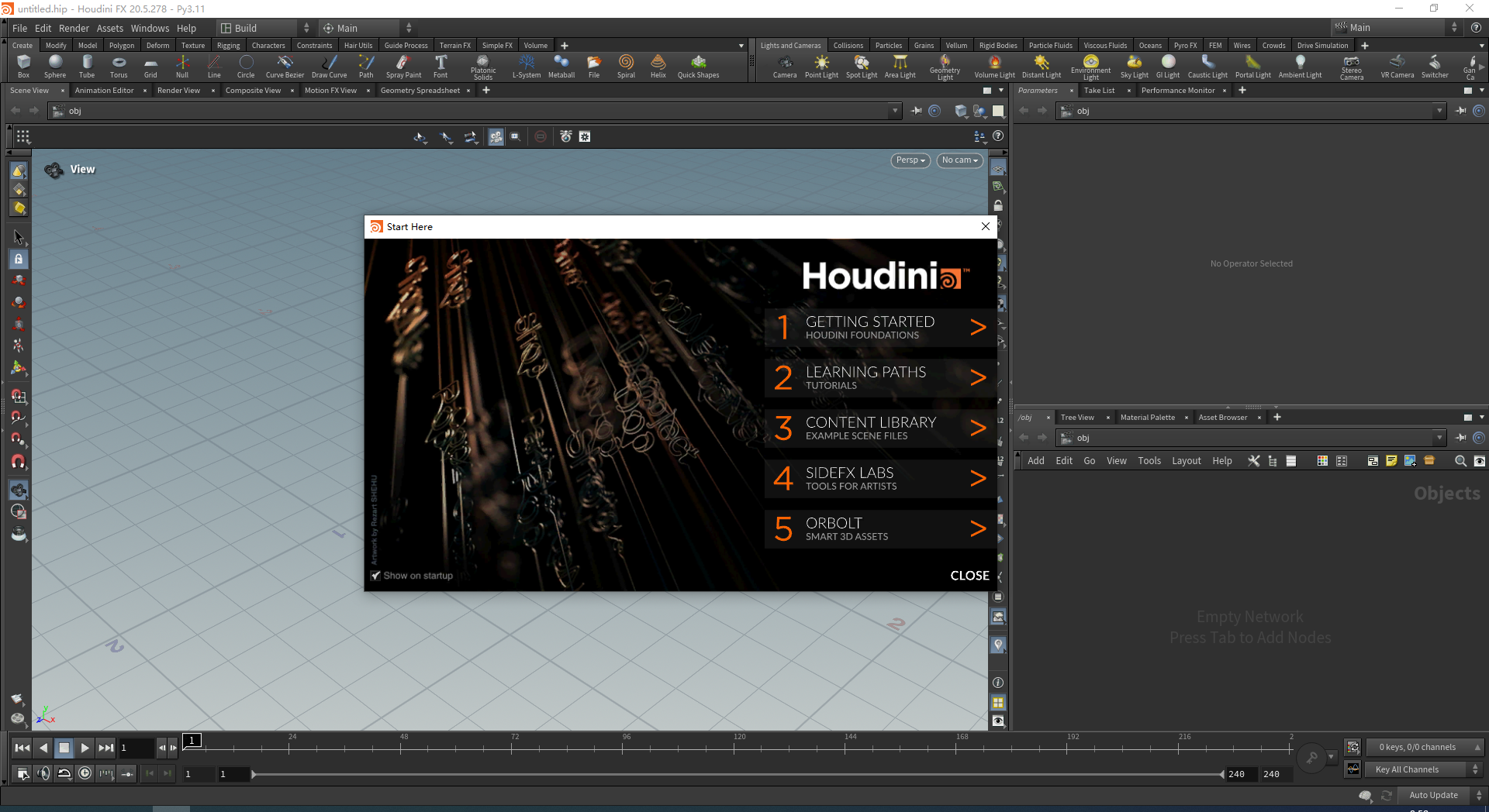【亲测能用】胡迪尼软件Houdini 20.5【附注册机+安装教程】英文破解版下载-3d溜溜网