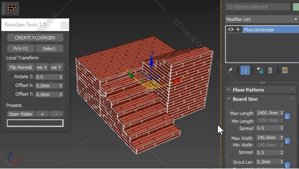 FloorGen Tools For 3dsMax V1.2软件下载_3dsMax地板生成插件：FloorGen Tools V1.2 For ...