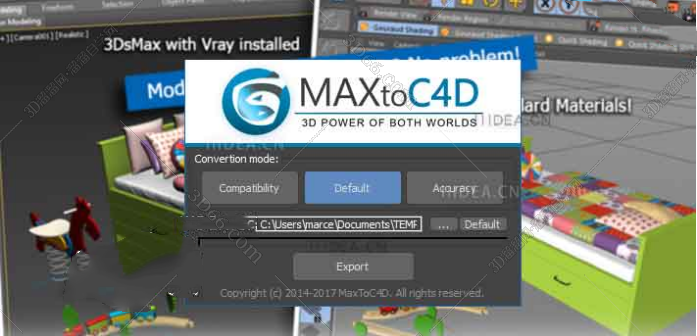【亲测能用】3D Max场景模型导入C4D插件MaxToC4D v3.01 For Cinema 4D R12-R17下载-3d溜溜网