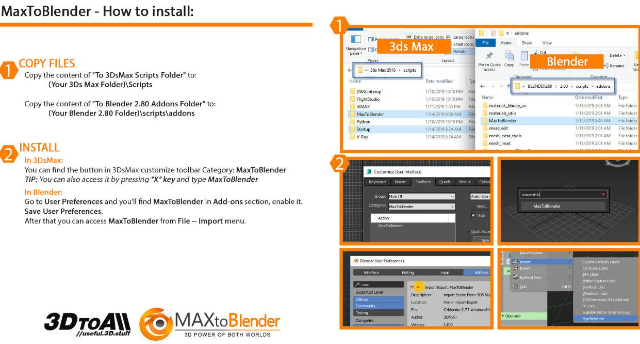 3dmax插件3DtoAll MaxToBlender v3.3 for 3dmax 2015-2023软件下载_3DtoAll MaxToBlender v3.3 for 3dmax ...