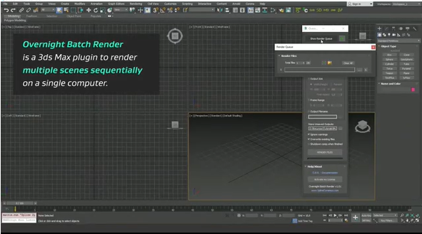 【亲测能用】【3dmax插件】3Dmax批量渲染插件 Overnight Batch Render v1.20 for 3ds Max 2015-2023英文版下载-3d溜溜网