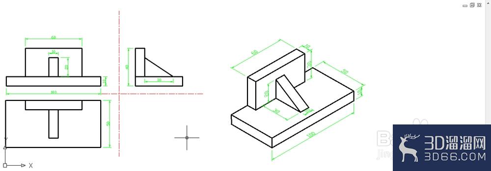 AutoCAD 绘制三视图的基本步骤-3d溜溜网